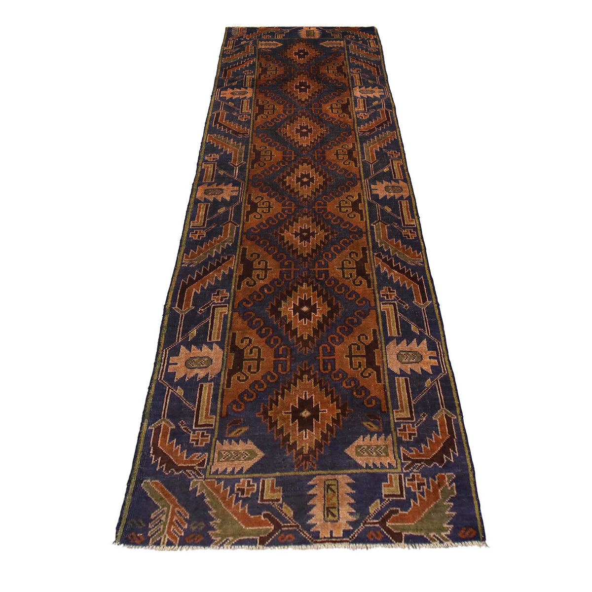 2x10ft Authentic Hand Knotted Tribal Zikini Rug at ALLRUGO.