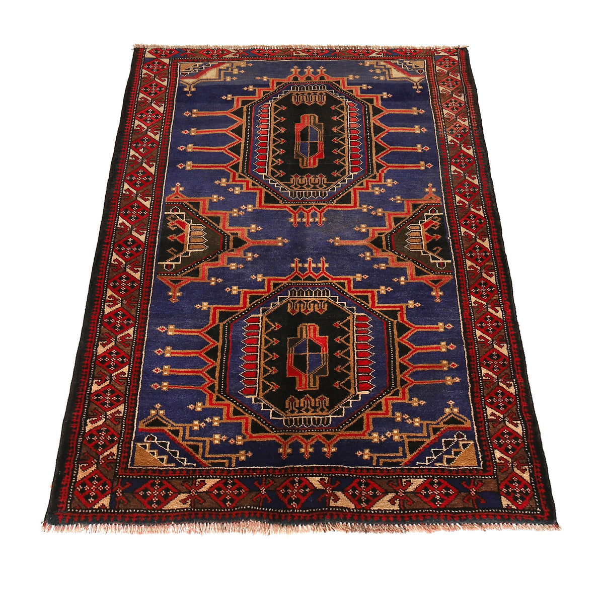 Blue Color Handmade Baluch Rug 4 x 6 feet - Buy Now