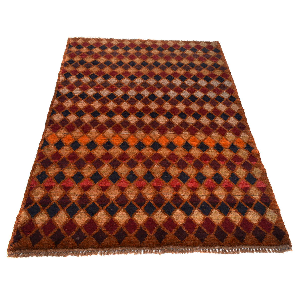 Handmade Geometric Pattern Traditional Baloch Wool Rug